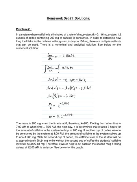 Homework Set 1 Solutions Che 481 Fall 2021 Pdf
