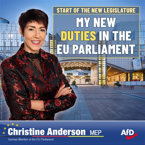 Start Of A New Legislative Period My New Tasks In The Eu Parliament Christine Anderson