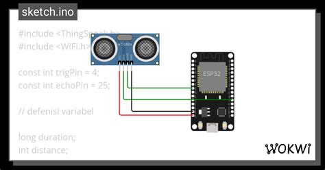 Thingspeak Ultrasonic Led Ino Wokwi ESP32 STM32 Arduino Simulator
