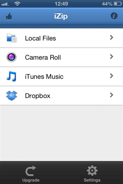 izip zip unzip unrar tool for iphone download
