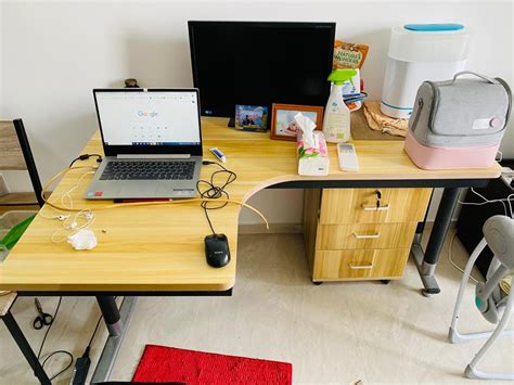 Computer Table With Mobile Pedestal Furniture Home Living Furniture Tables Sets On Carousell