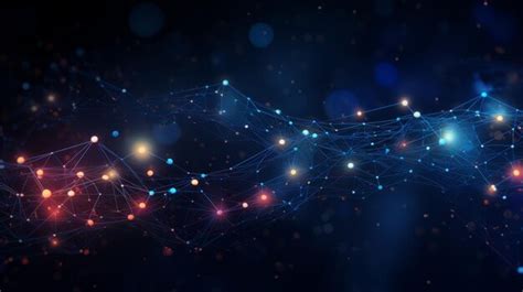 Premium Ai Image Abstract Lines And Dots Connect The Background Ai Generative