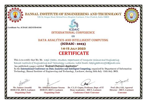 Kapil Yadav On Linkedin Conference Finalyear Job