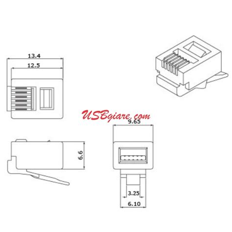 ĐẦU ĐIỆN THOẠI RJ12 RJ48 - 6P6C