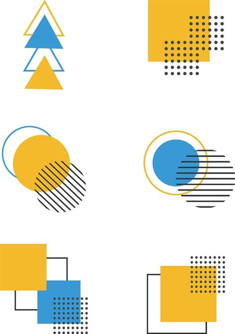 Geometric Background Modern Grid Flyer With Geometric Shapes