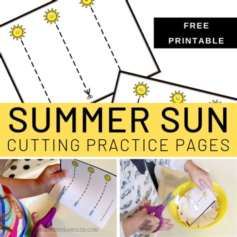 Summer Cutting Practice ☀️ Work On Scissor Skills With These Fun And