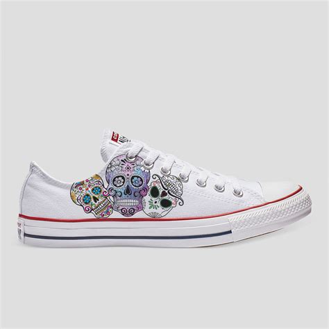 Converse Custom Sugar Skull Adult Shoes Bump Bump Shoes