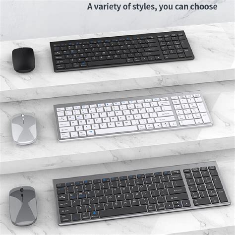 Multi Device Wireless Keyboard And Mouse Combo Wireless Computer Keyboard And Mouse Set For