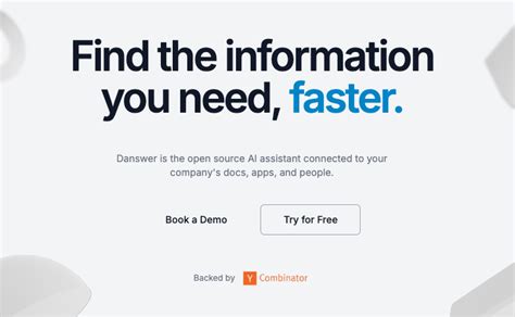 danswer 기업 및 팀을 위한 오픈소스 ai 어시스턴트 feat y combinator 읽을거리and정보공유 파이