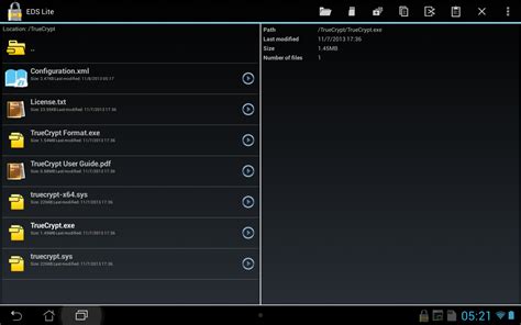 truecrypt compatible encryption on android with eds xslab