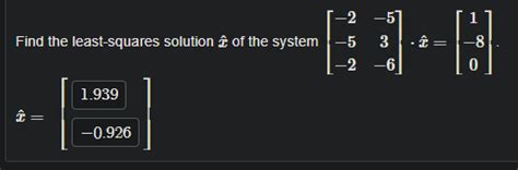Solved Find The Least Squares Solution I Tried