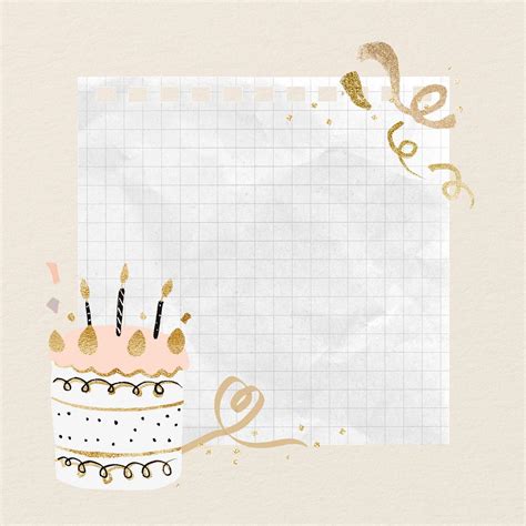 Editable Birthday Grid Notepaper Celebration Free Editable Design Rawpixel