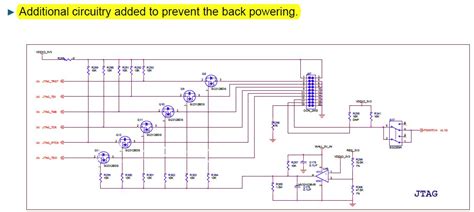 protection jtag circuit to prevent back powering electrical