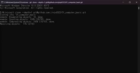 Git Clone 멈춤 Error
