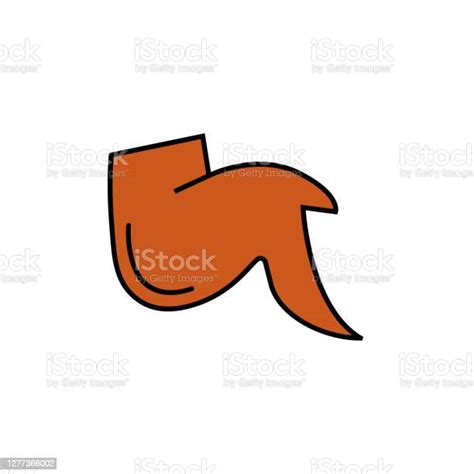 흰색 배경에 고립 된 트렌디 한 스타일의 치킨 윙 심플 벡터 일러스트 가금류에 대한 스톡 벡터 아트 및 기타 이미지 가금류 갈색 건강한 식생활 Istock