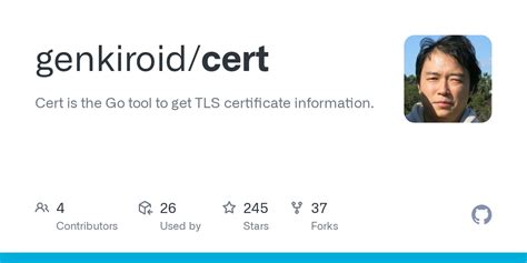 GitHub Genkiroid Cert Cert Is The Go Tool To Get TLS Certificate Information