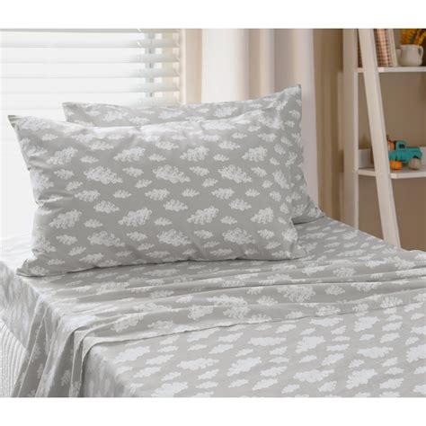 JBK Clouds Sheet Set Grey BIG W