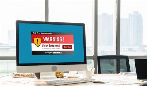 Premium Photo Virus Warning Alert On Computer Screen Detected Modish Cyber Threat Hacker