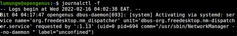 journalctl in linux