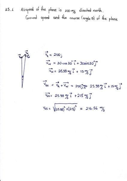 Determine The Ground Speed And The Course Of The Plane Physics Forums