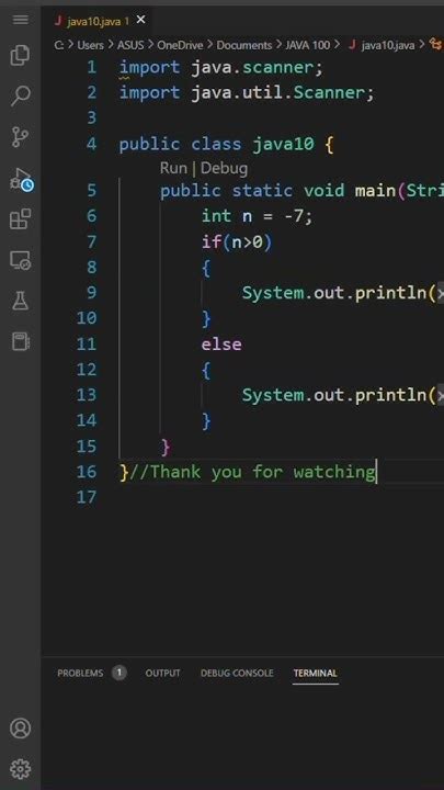 Day 10 Finding If The Number Is Positive Or Negative In Java Shorts Shortprogramming
