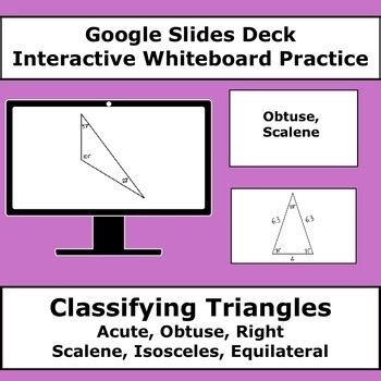 Classifying Triangles Google Slides For Whiteboards Acute Isosceles Scalene