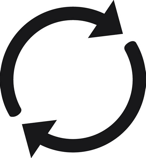 Two Arrows Forming A Circular Design Rotating Clockwise And Counterclockwise Symbolizing