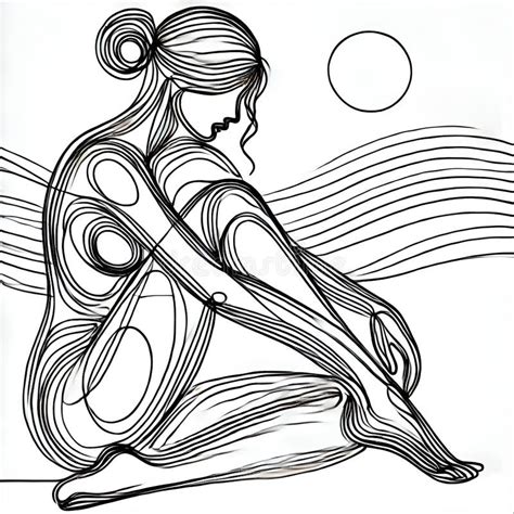 Continous Line Draw Woman Stock Illustration Illustration Of Continous