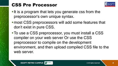 solution web application development css pre processing front end