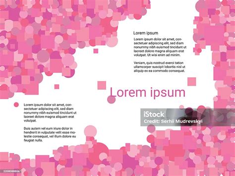 분홍색과 보라색의 다양한 음영의 원형 및 사각형 모양으로 구성된 텍스트 프레임 0명에 대한 스톡 벡터 아트 및 기타 이미지 0명 구도 구멍 Istock