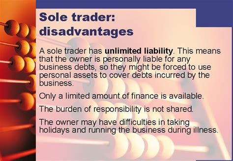 Types Of Organisation Sole Trader A Sole Trader