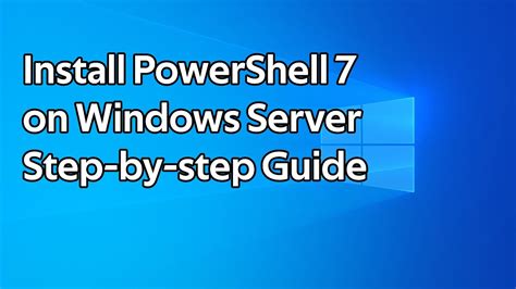 How To Install Powershell 7 On Windows Server Youtube