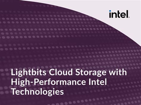 lightbits on the cloud powered by intel technology lightbits
