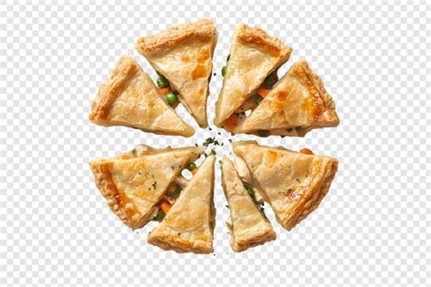 Pie Slices Isolated On A Transparent Background Premium AI Generated PSD