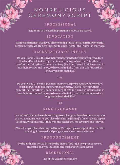 Simple Wedding Ceremony Script Sample Wedding Ceremony Scripts You Can