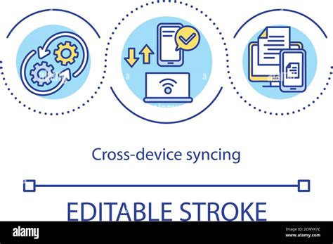 Cross Device Syncing Concept Icon Stock Vector Image And Art Alamy