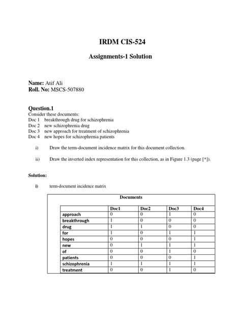 Assignments 1 Solution Pdf Web Search Engine Information Retrieval