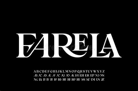 Elegant Luxury Ligature Serif Alphabet Display Font Vector Illustration Stock Vector