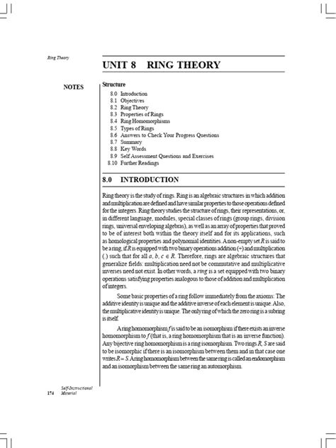 Ring Pdf Ring Mathematics Mathematical Analysis