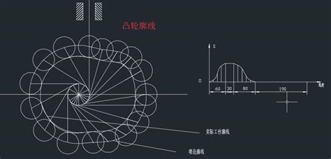 机械原理凸轮连杆机构课程设计（含设计、计算图纸） Autocad 2007 模型图纸下载 懒石网