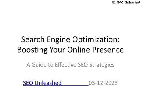 PPT - Search Engine Optimization PowerPoint Presentation, free download - ID:12689950