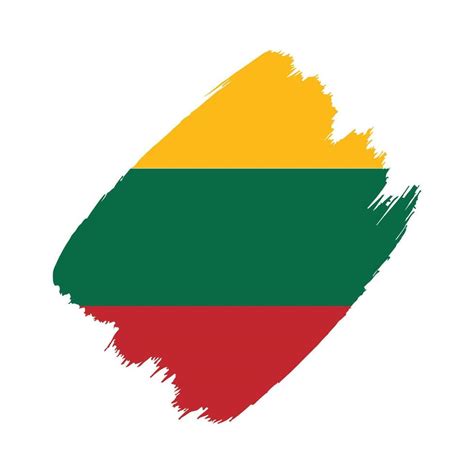 Lithuania Flag In A Flat Grunge Design Background 55789370 Vector Art