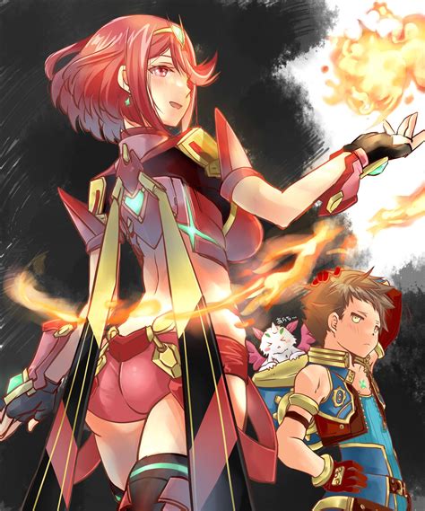 Pyra Rex And Azurda Xenoblade Chronicles And More Drawn By Shiroxai Danbooru