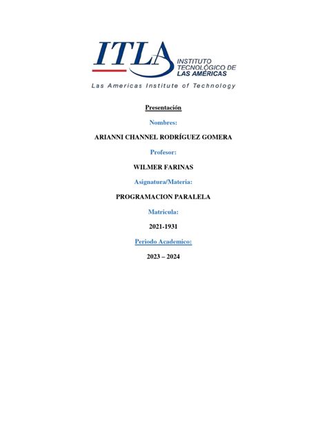 Programacion Paralela Pdf Computación Paralela Unidad Central De