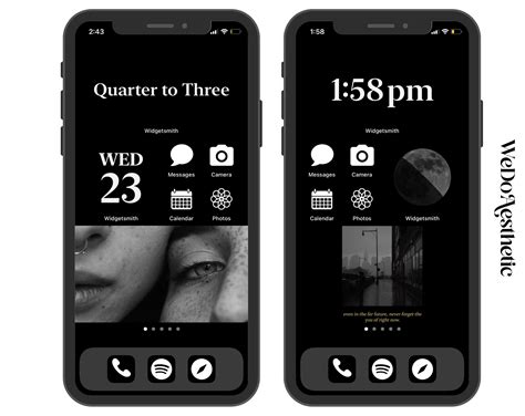 IOS Black App Icons Black Aesthetic Minimal App Cover Etsy