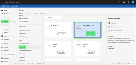 Criar Uma Conexão De Origem Do Microsoft Sql Server Na Interface Do