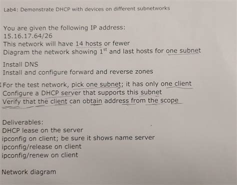 Solved Lab Demonstrate DHCP With Devices On Different Chegg