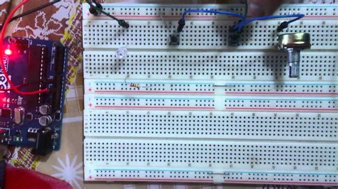 Led Brightness Using Two Push Buttons And Arduino Youtube