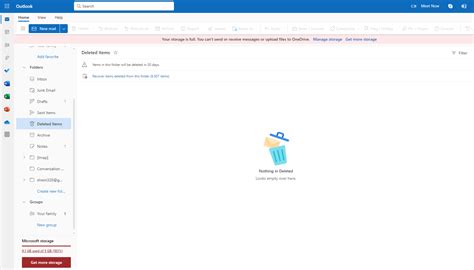 how can i delete outlook attachments so that i can use my onedrive