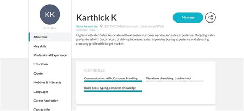 karthick k online resume craftmycv